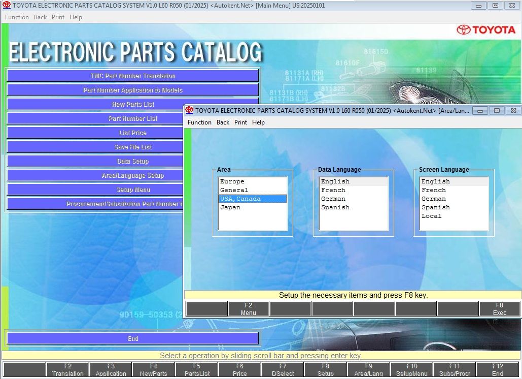 Toyota EPC 01.2025 V1.0 L60 R050 Vmware – obd2vm